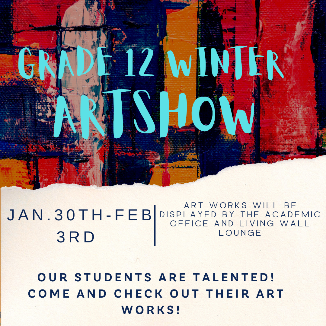 Grade 12 Winter Art Show A Celebration of Creativity – Columbia ...